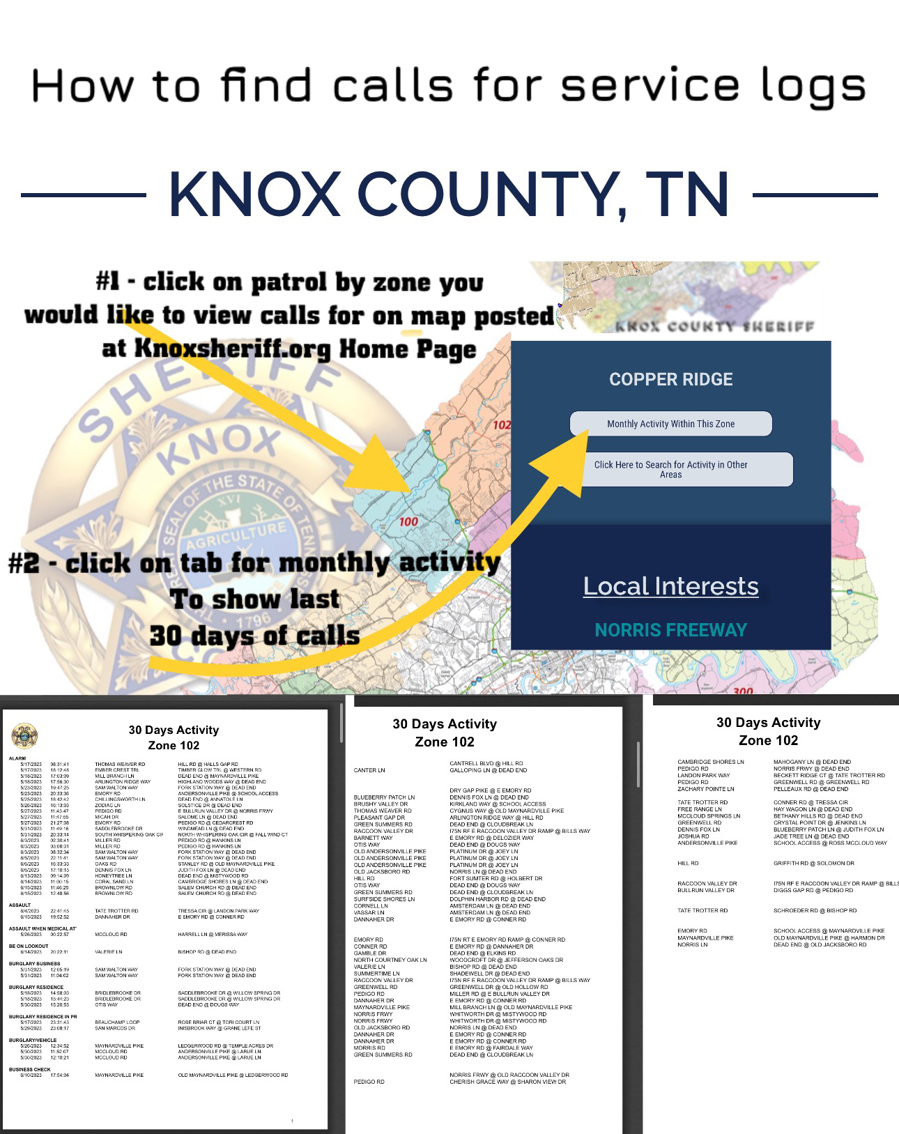 Calls for Service Logs in your neighborhoods - Knox County Sheriff Website